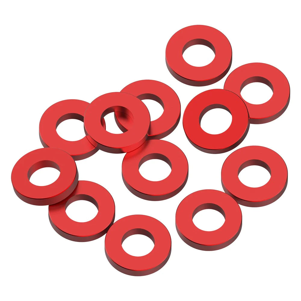 1UP Racing 80334 Red Precision Aluminum Shims 3x6x1mm 12 Pack — White ...