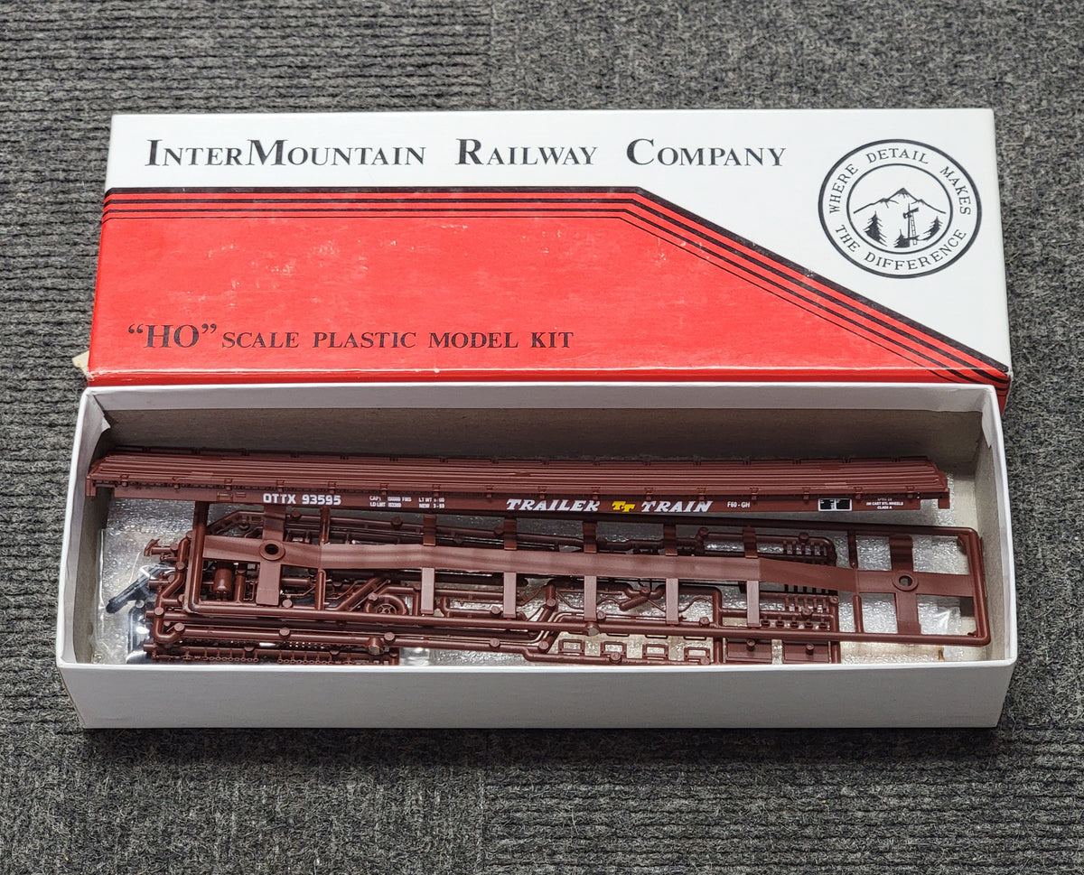 InterMountain 41405-08 HO Scale 60' Wood Deck Flatcar Kit Trailer Trai ...