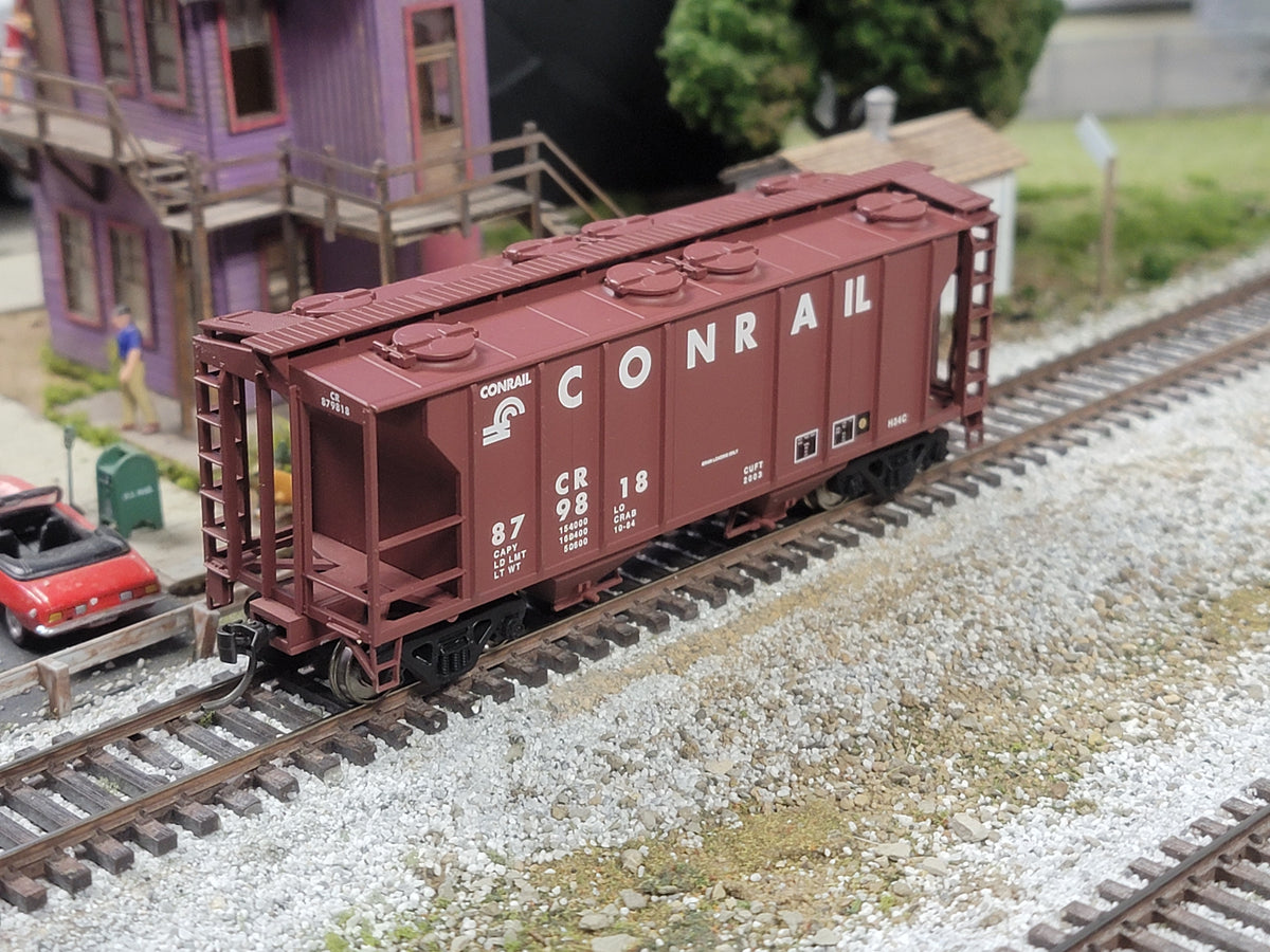 Atlas 1804 HO Scale PS-2 2 Bay Covered Hopper Conrail CR 879818 - Used ...