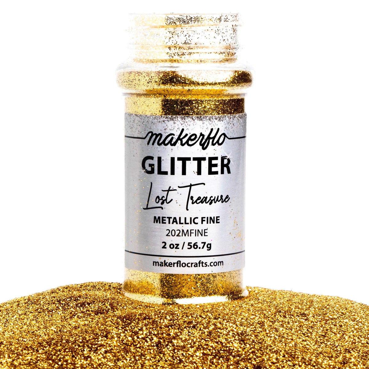 MakerFlo Crafts Lost Treasure - Fine Glitter 2oz — White Rose Hobbies