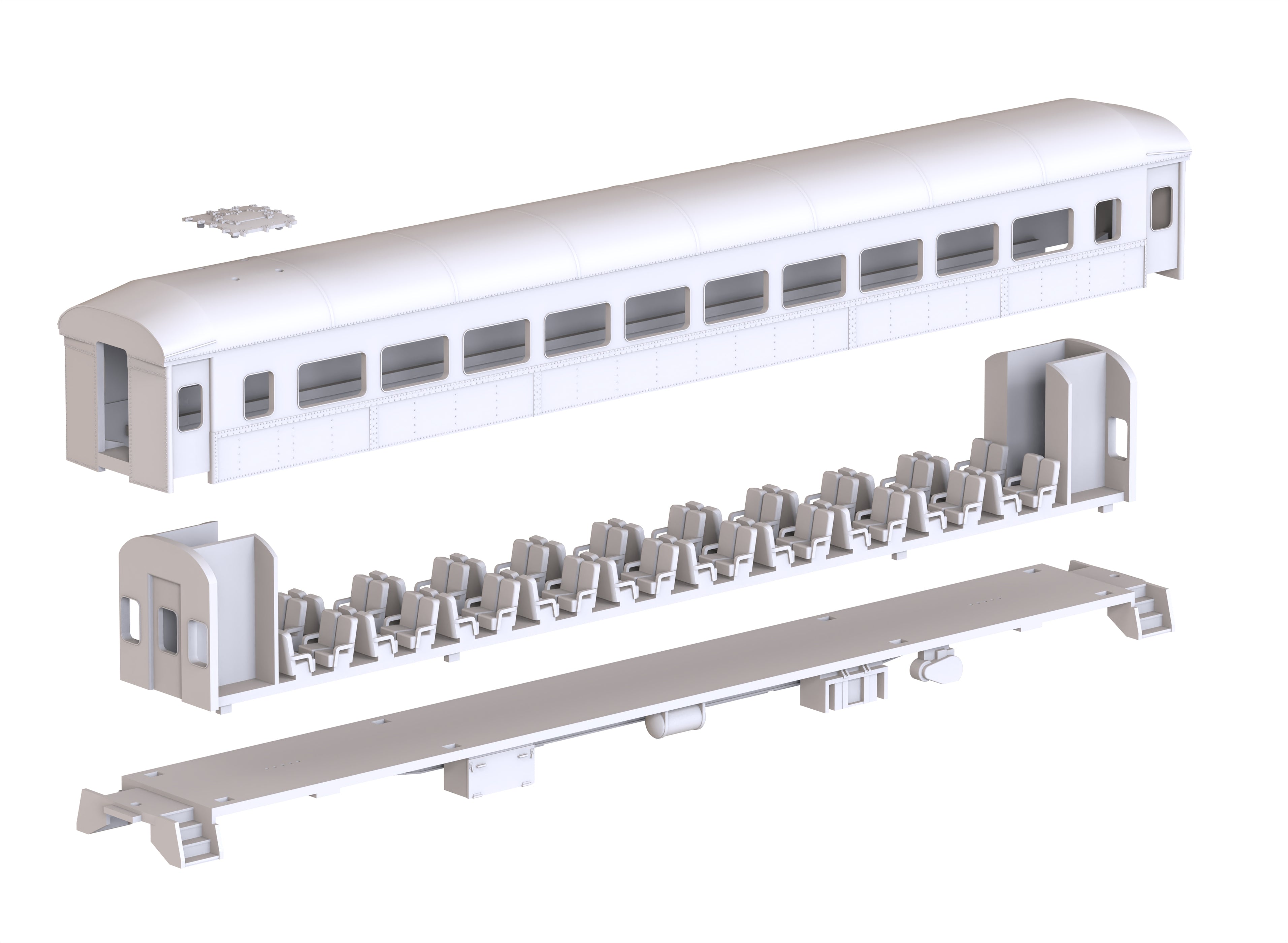Bethlehem Car Works 4700 HO Scale Erie Lackawanna Modernized Coach Kit ...