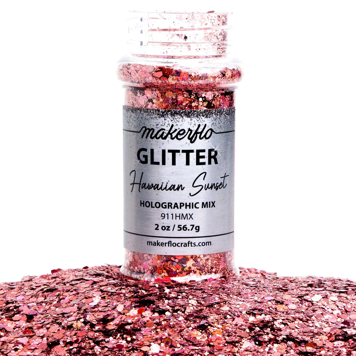 MakerFlo Crafts Hawaiian Sunset - Chunky Mix Glitter 2oz — White Rose ...