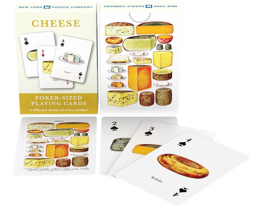 New York Puzzle Company Cheese Playing Cards — White Rose Hobbies