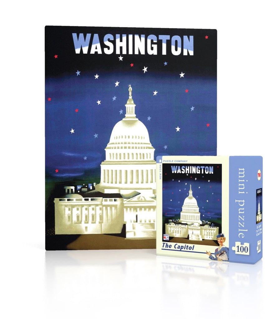 New York Puzzle Company The Capitol Mini, 100 Piece Jigsaw Puzzle ...