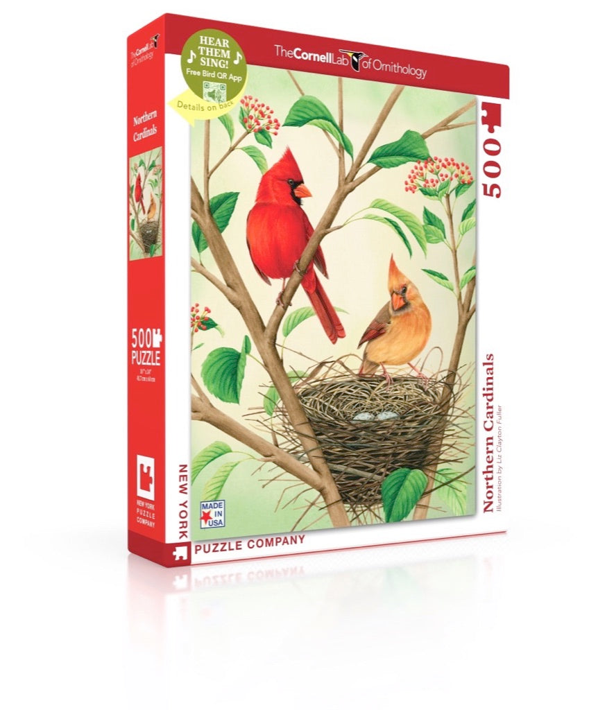 New York Puzzle Company Northern Cardinals, 500 Piece Jigsaw Puzzle ...