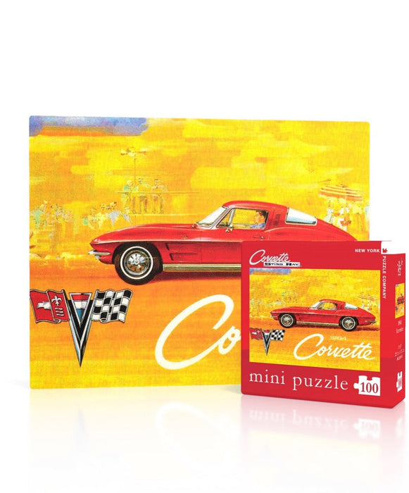 New York Puzzle Company 1964 Corvette Mini, 100 Piece Jigsaw Puzzle ...