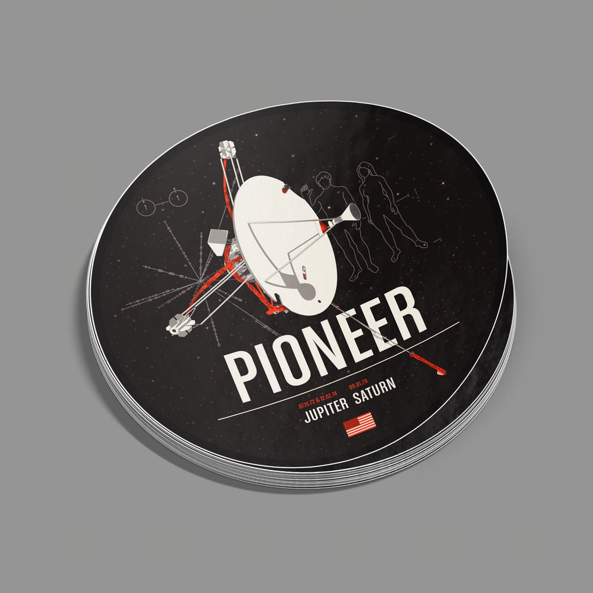 Chop Shop Studio Pioneer Sticker from the Historic Robotic Spacecraft ...