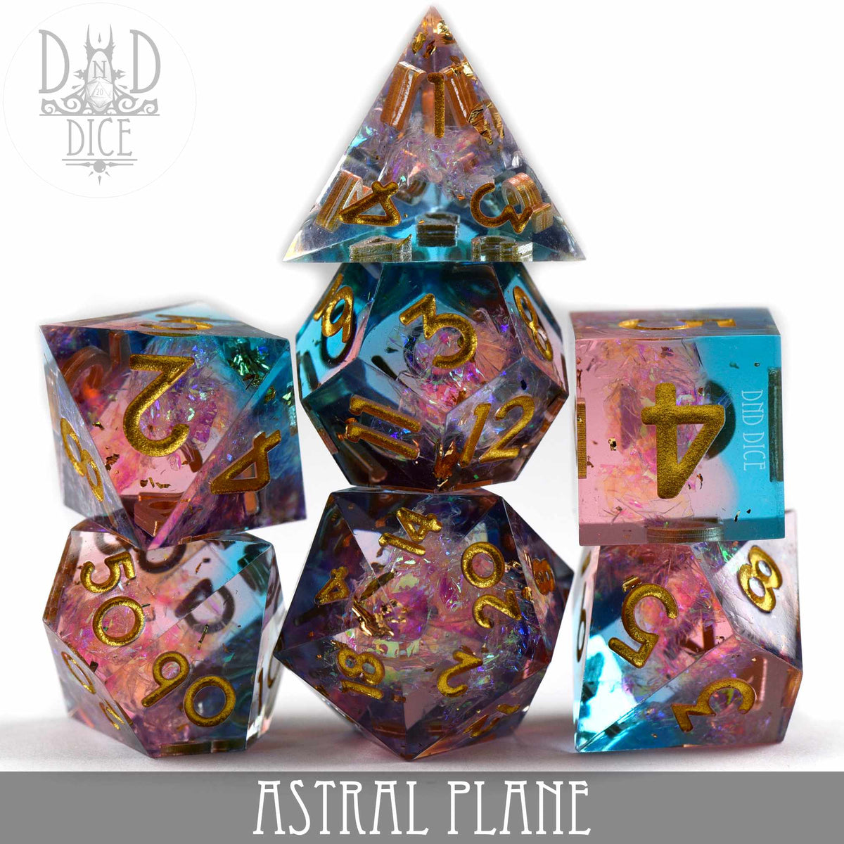 DND DICE Astral Plane Handmade Dice Set — White Rose Hobbies