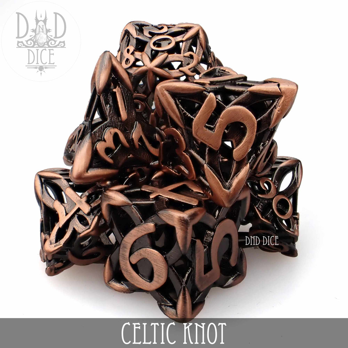 DND DICE Celtic Knot Metal Dice Set (Gift Box) — White Rose Hobbies