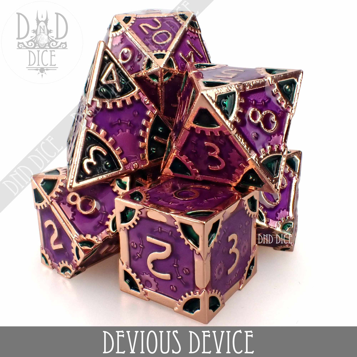 DND DICE Devious Device Metal Dice Set — White Rose Hobbies