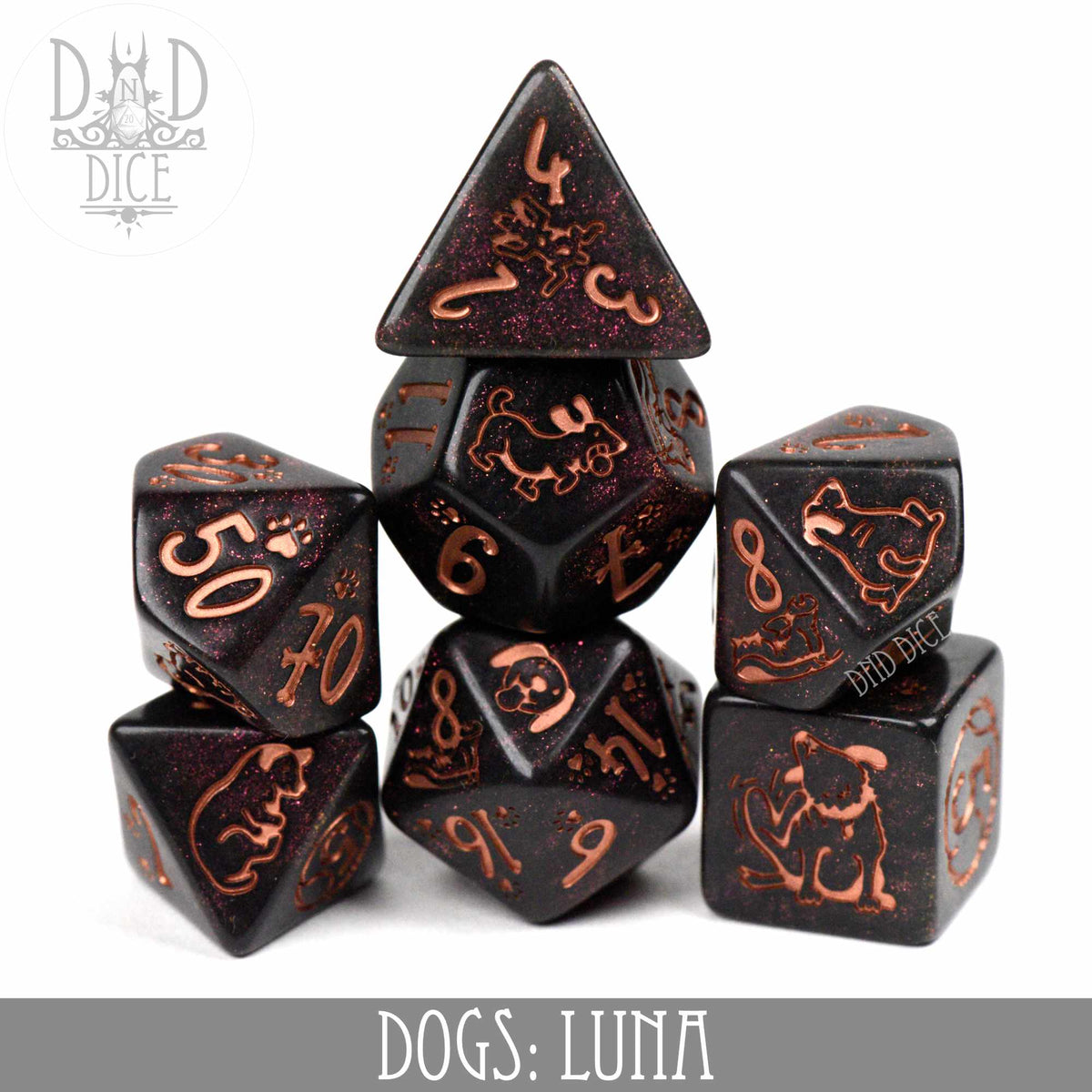 DND DICE Dogs: Luna Dice Set — White Rose Hobbies