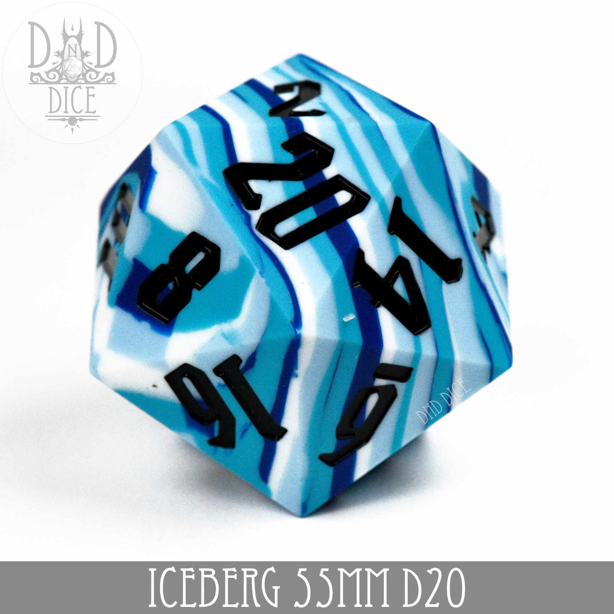 DND DICE 55mm D20 - Iceberg (Silicone) — White Rose Hobbies