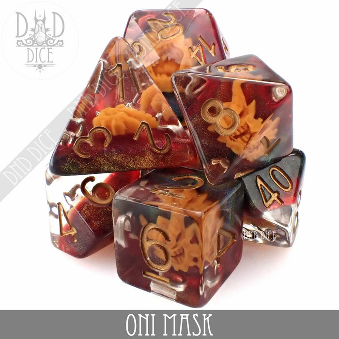 DND DICE Oni Mask Dice Set — White Rose Hobbies