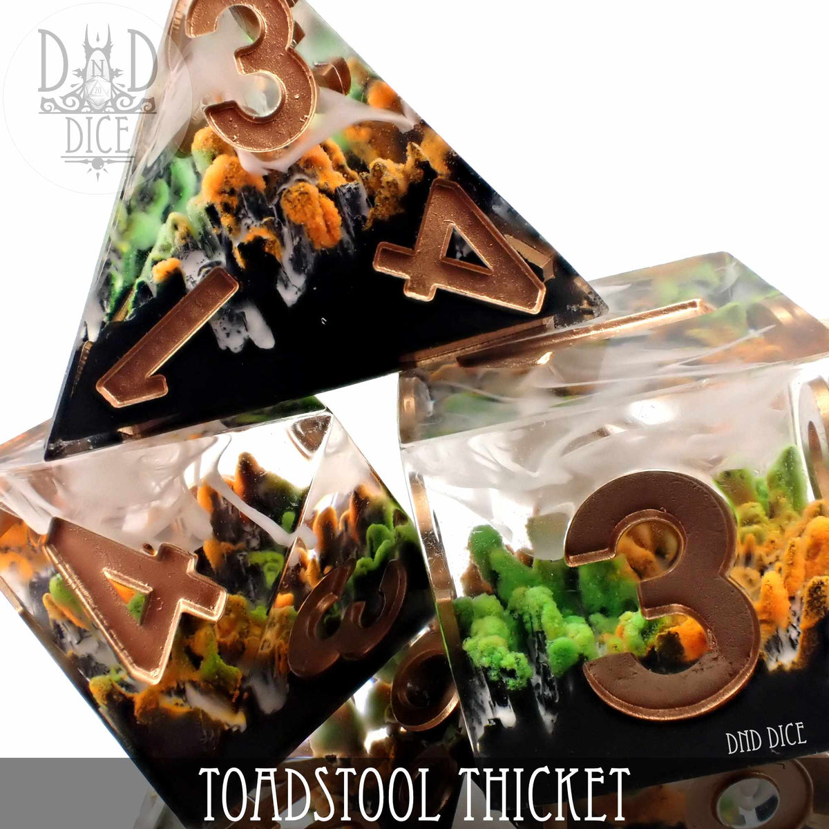 DND DICE Toadstool Thicket Handmade Dice Set — White Rose Hobbies