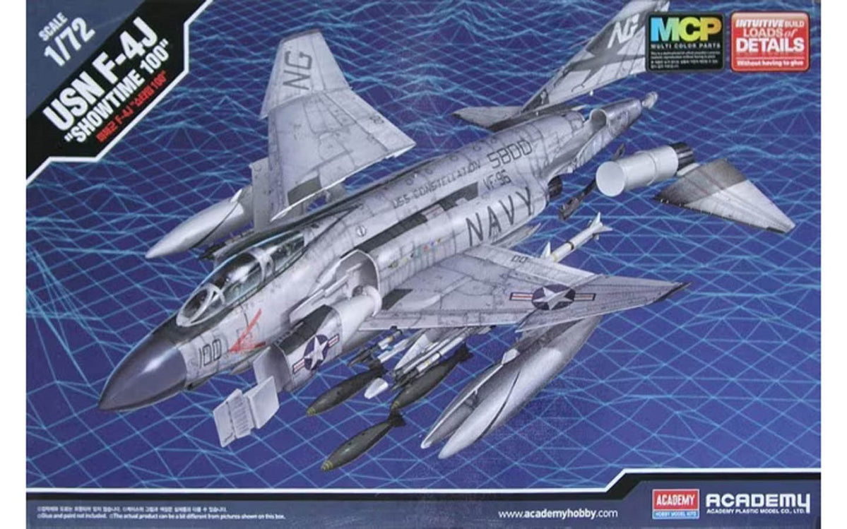 ACADEMY 12515 1/72 USN F-4J "Show Time 100" MCP Model Aircraft Kit ...