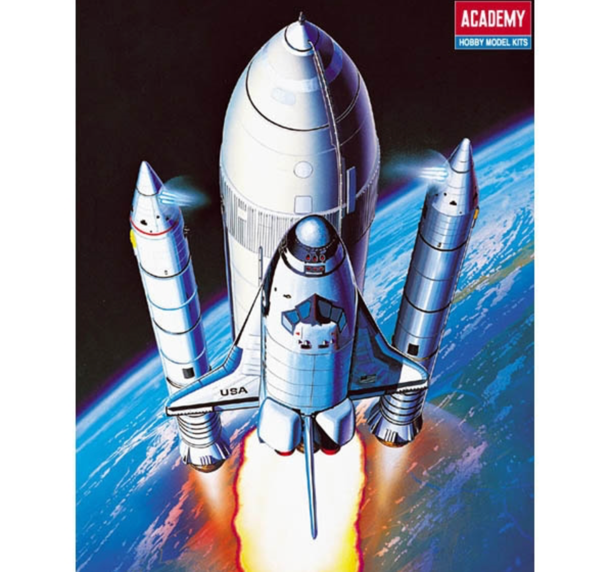ACADEMY 12707 1/288 Space Shuttle with Booster Model Kit — White Rose ...