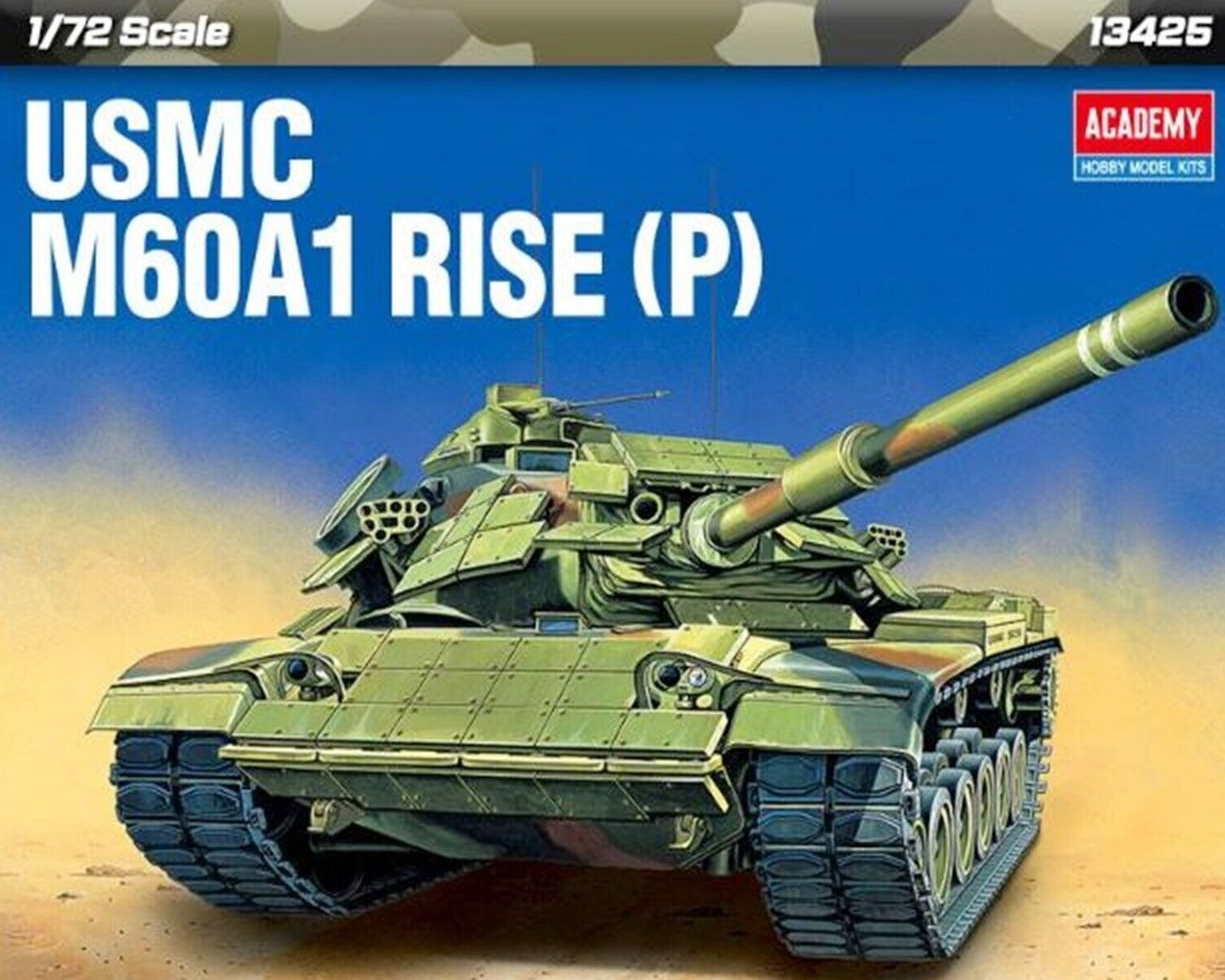 ACADEMY 13425 1/72 USMC M60A1 RISE (P) Tank Model Kit — White Rose Hobbies