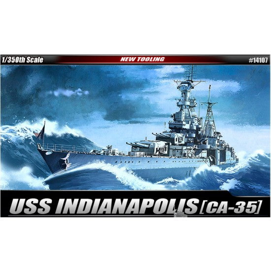 ACADEMY 14107 1/350 USS Indianapolis CA-35 Model Ship Kit — White Rose ...