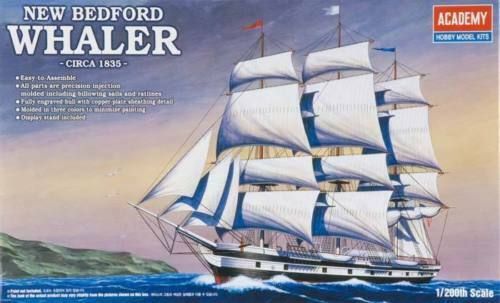 ACADEMY 14204 1/200 New Bedford Whaler Sailing Ship Model Kit — White ...