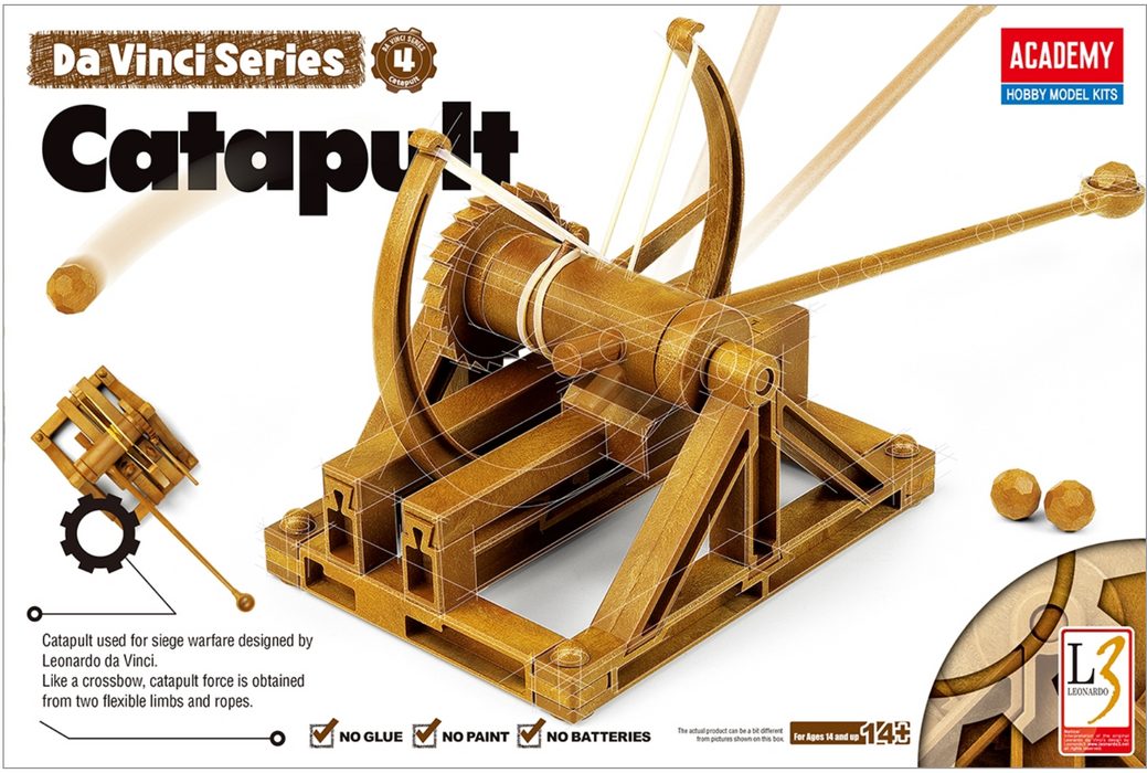 ACADEMY 18137 Da Vinci Series Catapult Mechanical Model Kit — White Rose Hobbies