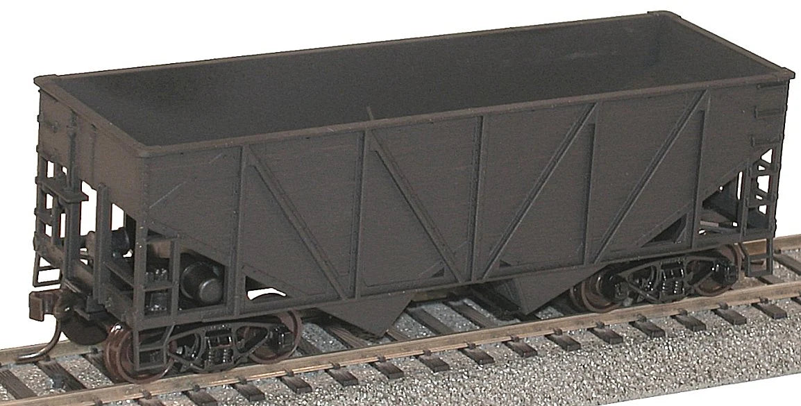 Accurail 2700 HO Scale Wood Side 2 Bay Open Hopper Kit Undecorated ...