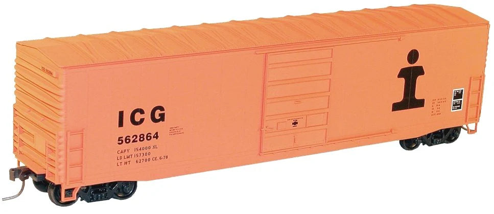 Accurail 5551 HO Scale 50' Steel Boxcar Kit Illinois Central Gulf ICG ...