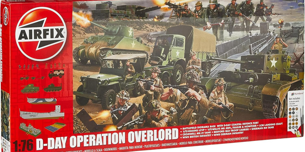 AIRFIX Models 50162 1/76 D-Day Operation Overlord Gift Set with Paint ...