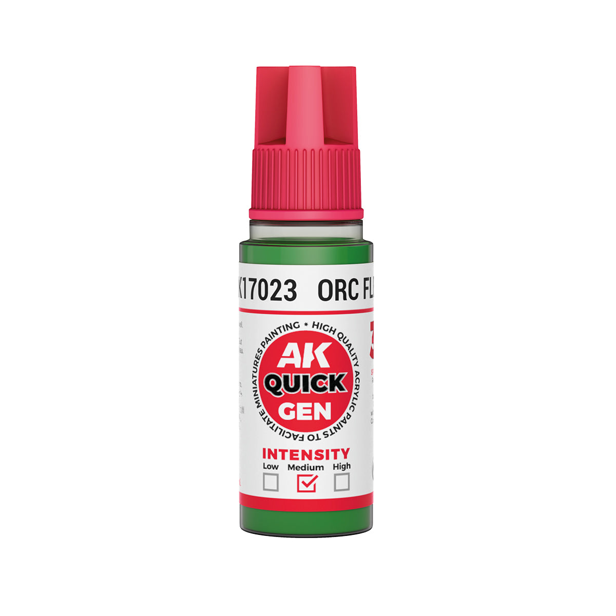 AK Interactive 17023 Quick Gen: Orc Flesh Acrylic Paint 18ml Bottle ...