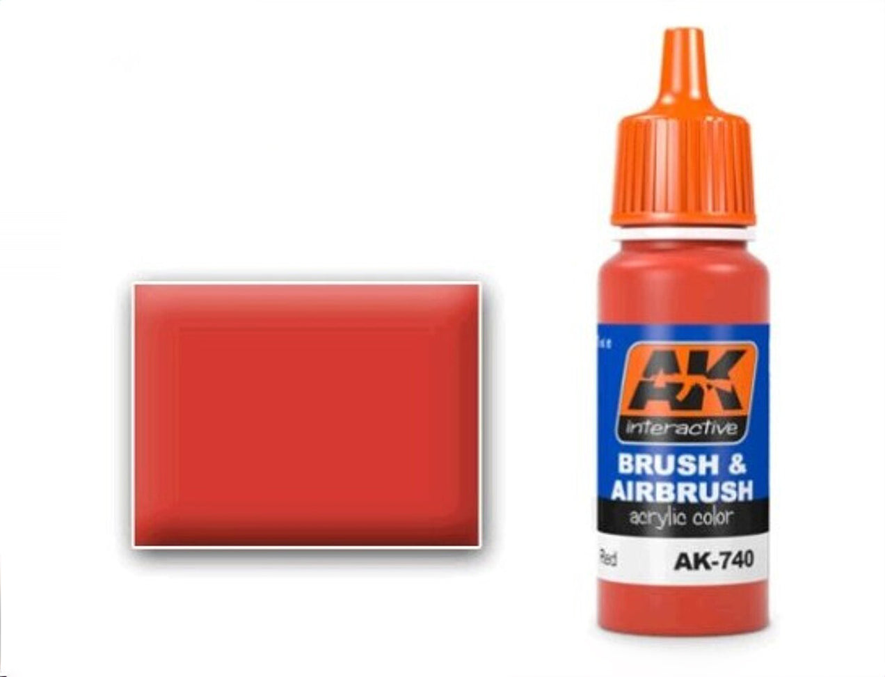 AK Interactive 740 Red Acrylic Paint 17ml Bottle — White Rose Hobbies
