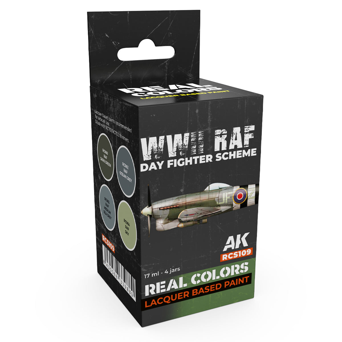 AK Interactive RCS109 Real Colors Set: WWII RAF Day Fighter Scheme Lac ...