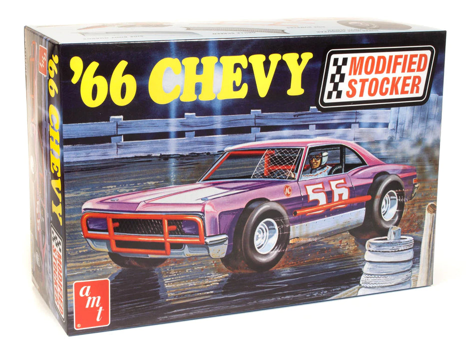 amt 1183 1/25 1966 Chevy Impala Modified Stocker Race Car Model Kit ...
