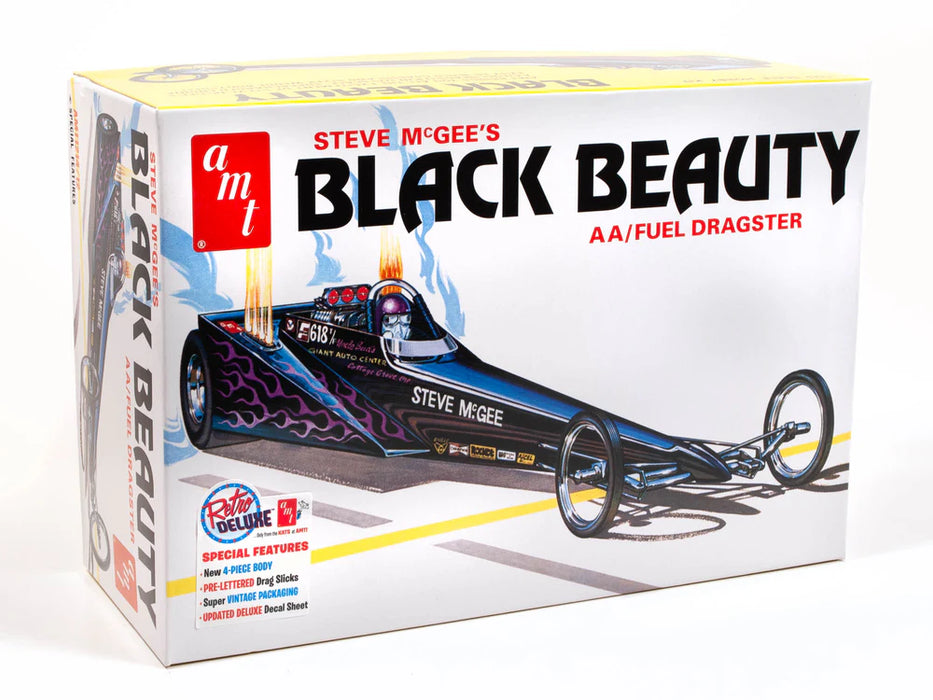 amt 1214 1/25 Steve McGee Black Beauty Wedge Dragster Skill Level 2 Mo ...
