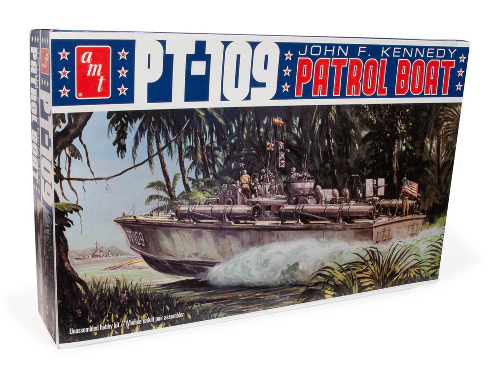 amt 1233 1/64 John F. Kennedy PT-109 Patrol Boat Level 2 Model Kit ...