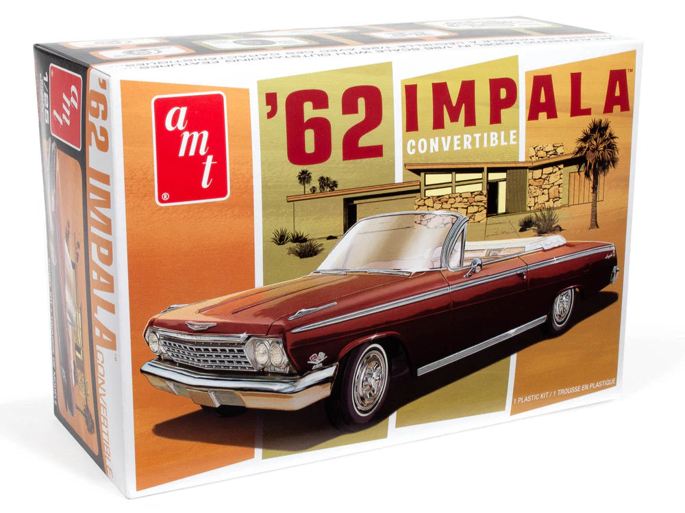amt 1355 1/25 1962 Chevy Impala Convertible Skill Level 2 Model Kit ...