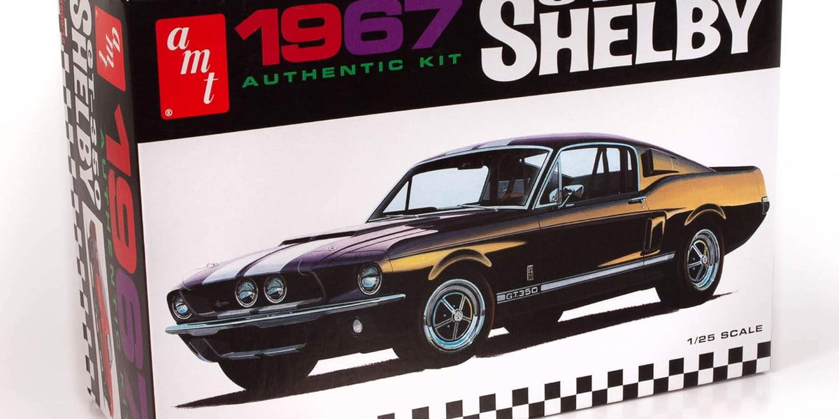 amt 800 1/25 1967 Shelby GT350 (White) Mustang Skill Level 2 Model Kit ...