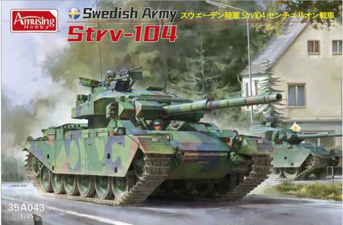 Amusing Hobby 35A043 1/35 Swedish Army STRV-104 Tank Model Kit — White ...