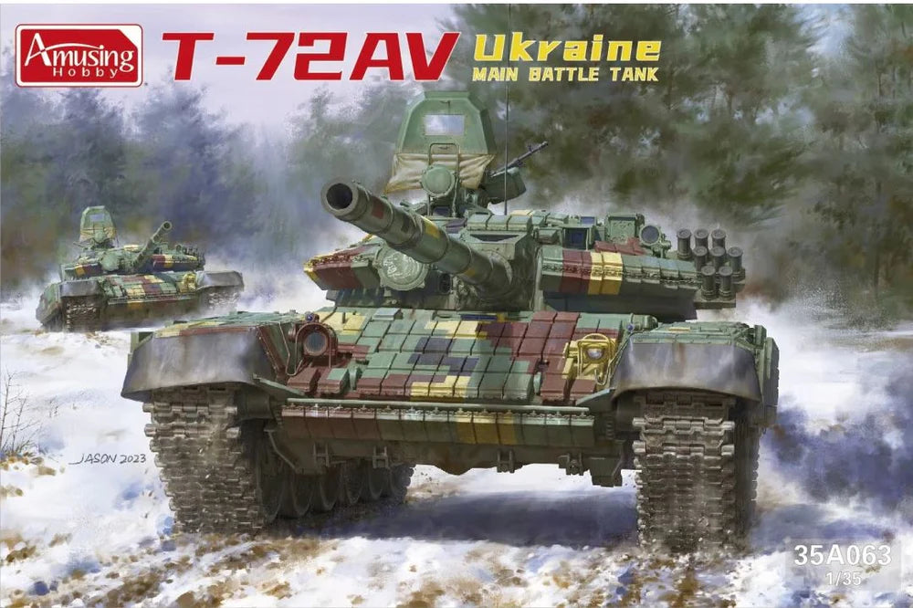 Amusing Hobby 35A063 1/35 Ukraine T-72AV Main Battle Tank Model Kit ...