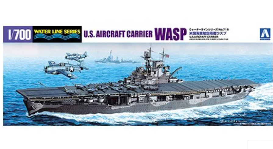 Aoshima 06981 1/700 USS Wasp Aircraft Carrier Waterline Model Ship Kit ...