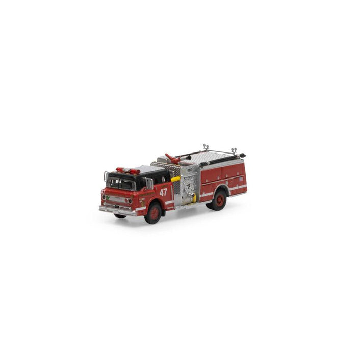 Athearn 10299 N Scale Ford C Canopy Cab Pumper Fire Truck Chicago #47 ...