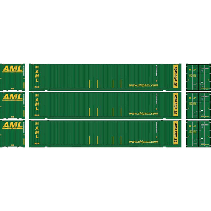 Athearn 1176 HO Scale 53' Jindo Intermodal Container Alaska Marine ALM ...