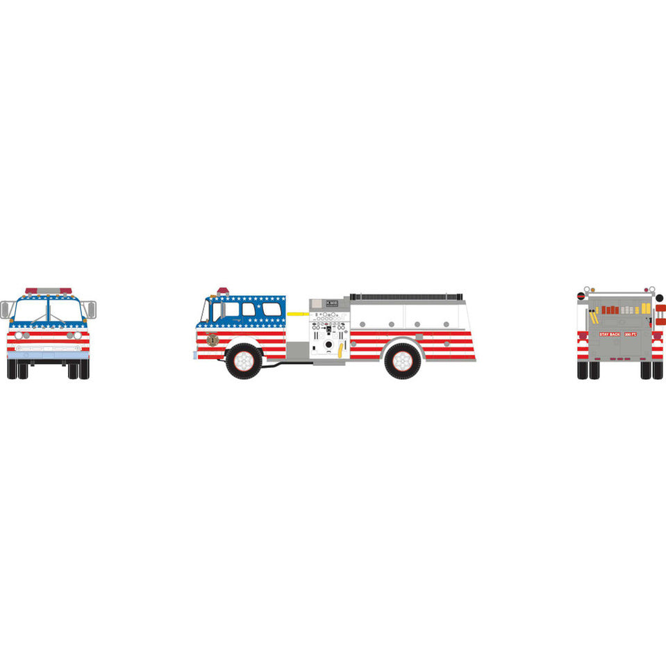 Athearn 92023 HO Scale Ford C Canopy Cab Pumper Fire Truck Highspire B ...