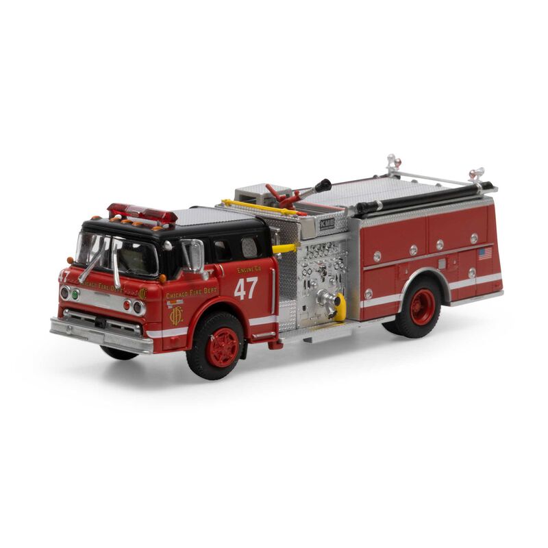 Athearn 92119 HO Scale Ford C Canopy Cab Pumper Fire Truck Chicago #47 ...