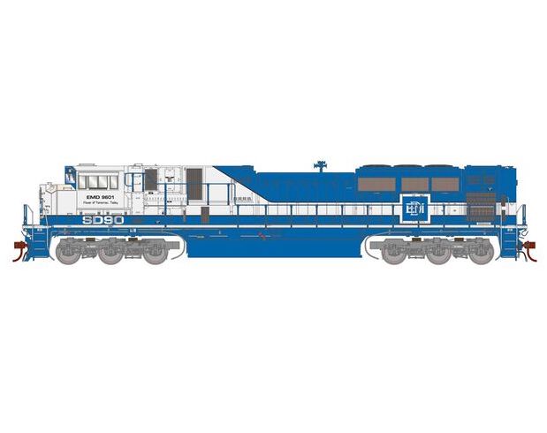 Athearn Genesis G1050 HO Scale EMD SD90MAC-H Ph2 EMD Demonstrator EMDX — White Rose Hobbies