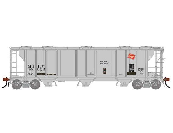 Athearn Genesis G1267 HO Scale PS-2 2893 Covered Hopper Milwaukee Road — White Rose Hobbies