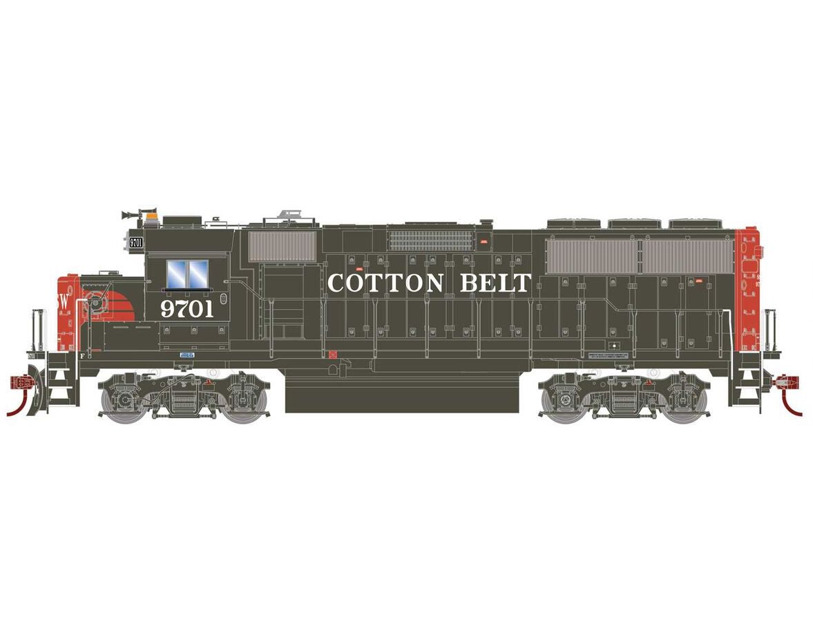 Athearn RTR 1182 HO Scale GP60 Diesel Cotton Belt SSW 9701 DC — White Rose Hobbies