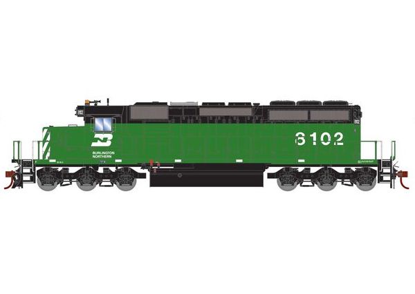 Athearn RTR 1236 HO Scale EMD SD40-2 Burlington Northern BN 8102 DC ...