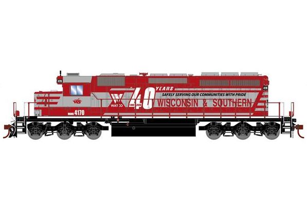 Athearn RTR 1267 HO Scale EMD SD40-2 Wisconsin & Southern WAMX 4170 DC — White Rose Hobbies