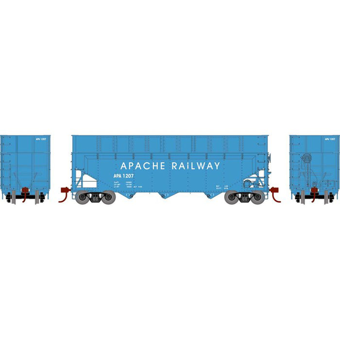 Athearn RTR 1289 HO Scale 40' Woodchip Hopper w/Load Apache APA 1207 ...
