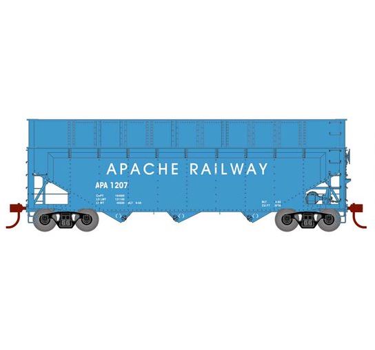 Athearn RTR 1289 HO Scale 40' Woodchip Hopper w/Load Apache APA 1207 ...