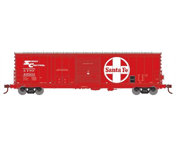 Athearn Rtr 1331 Ho Scale 50 Acf Combo Door Box Car Santa Fe Atsf 495